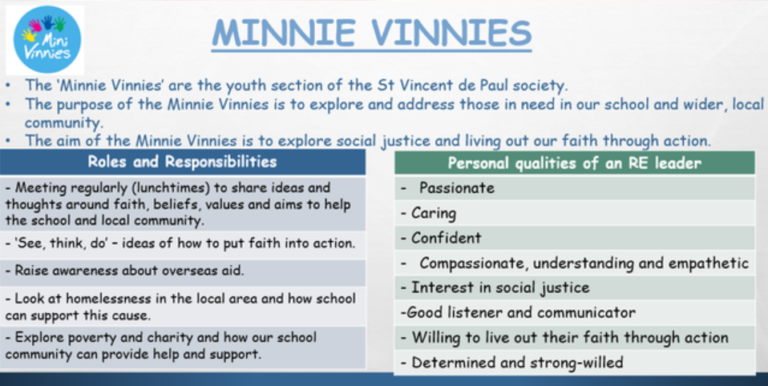 Minnie Vinnies - St Mary's Catholic Primary School
